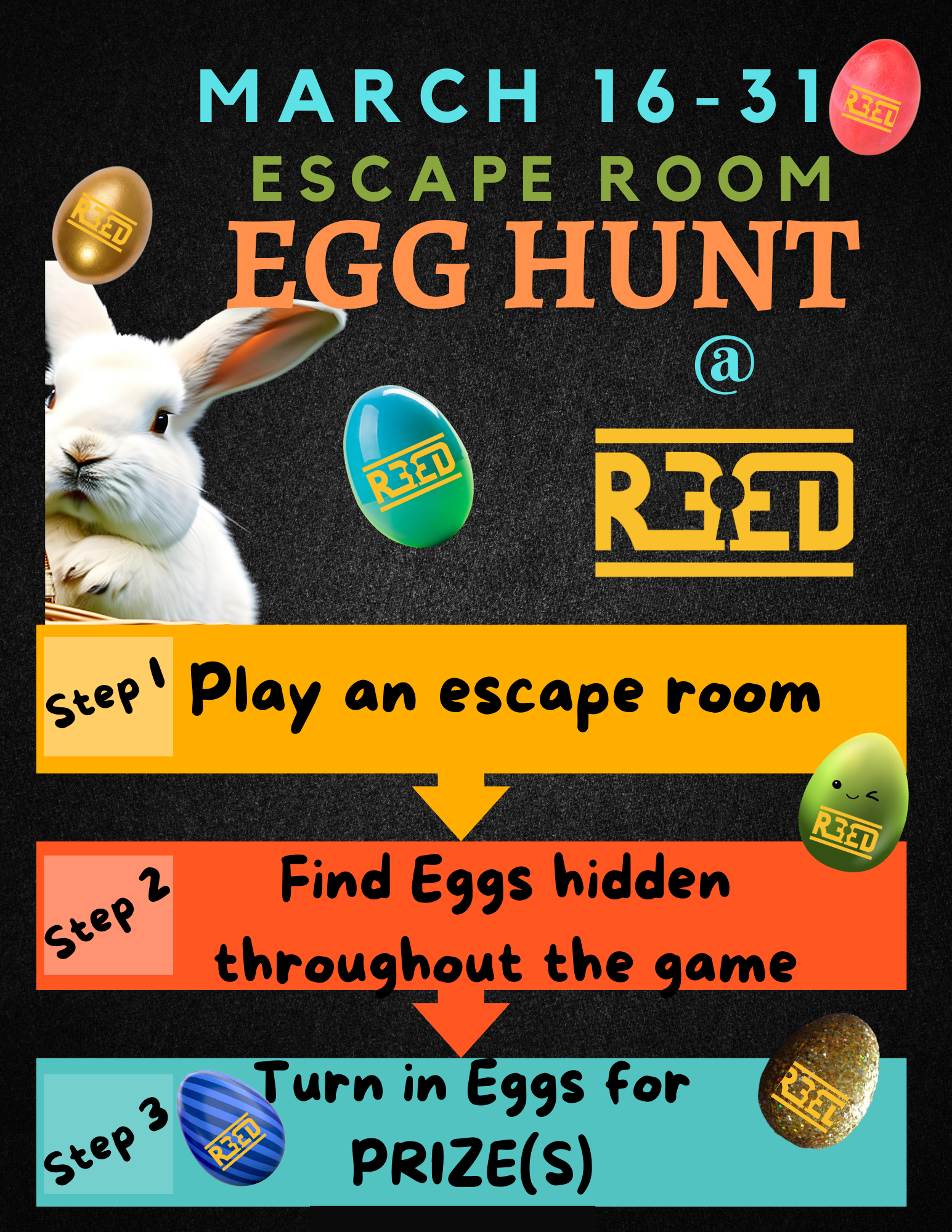Escape Room Egg Hunt Details - Reed Between The Lines